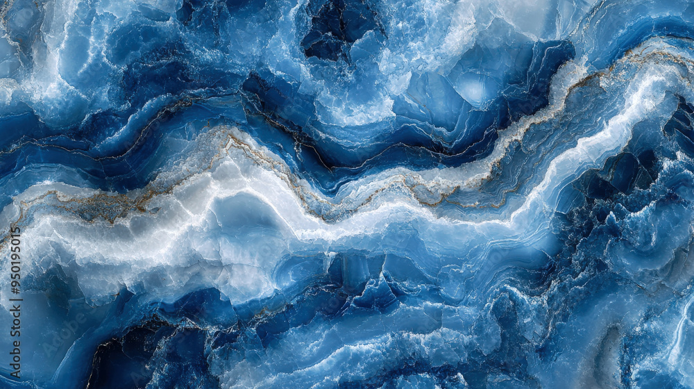 wallpaper that mimics the rich blue tones of sodalite stone, with its ...