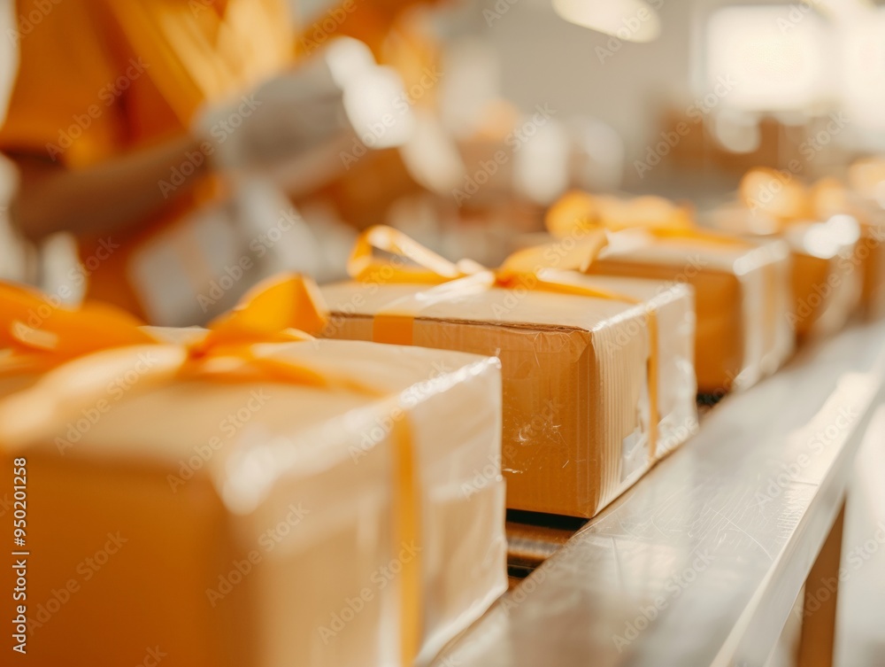 Female and Male Middle-Aged Factory Workers Managing Shrinking Packages ...