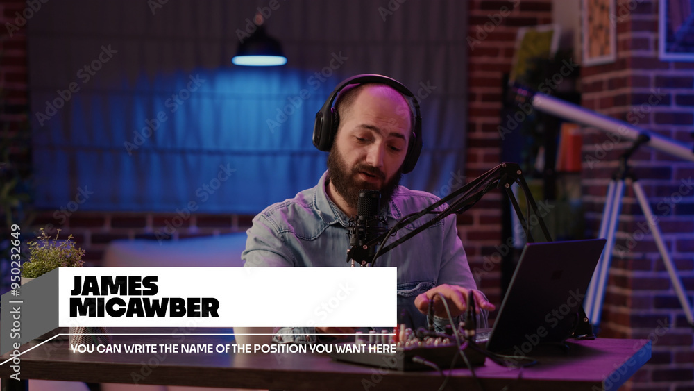 Podcast Lower Thirds Stock Template | Adobe Stock