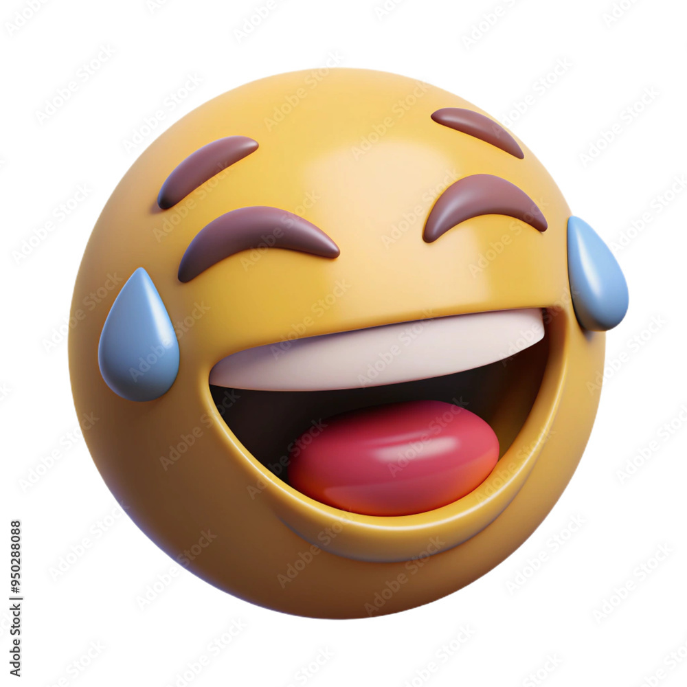 Laughing with tears face Emoji emoticon symbol Stock Illustration ...