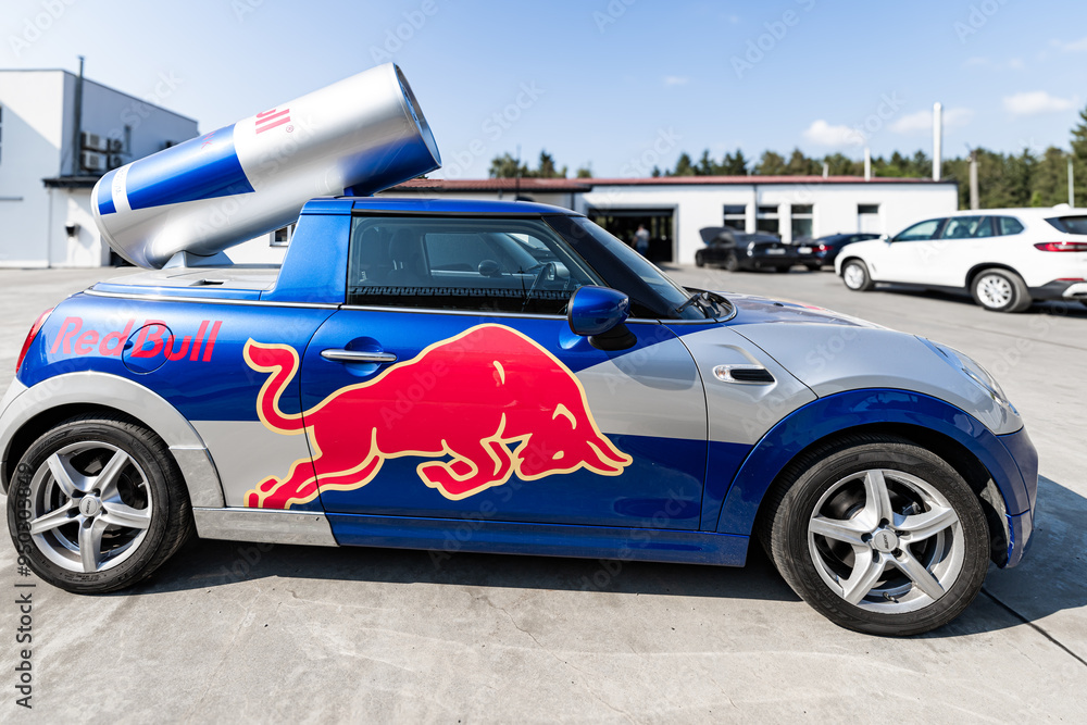 Red Bull Mini Cooper car Stock Photo | Adobe Stock