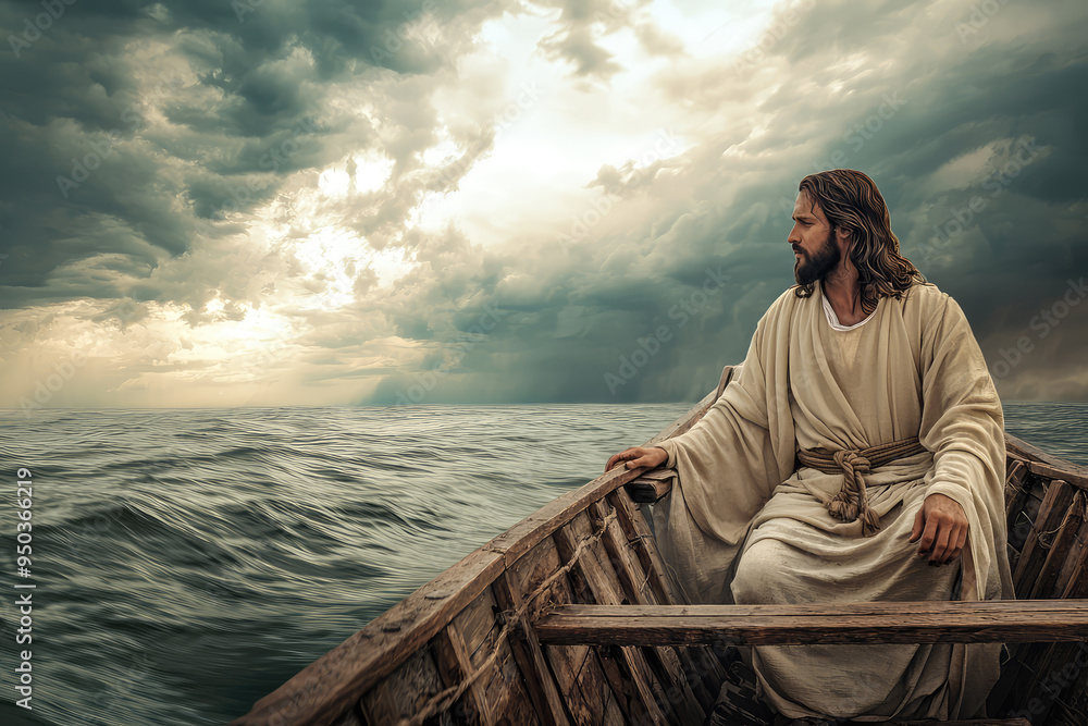 Jesus Christ Calms the Storm: A Visual Representation of Faith and ...