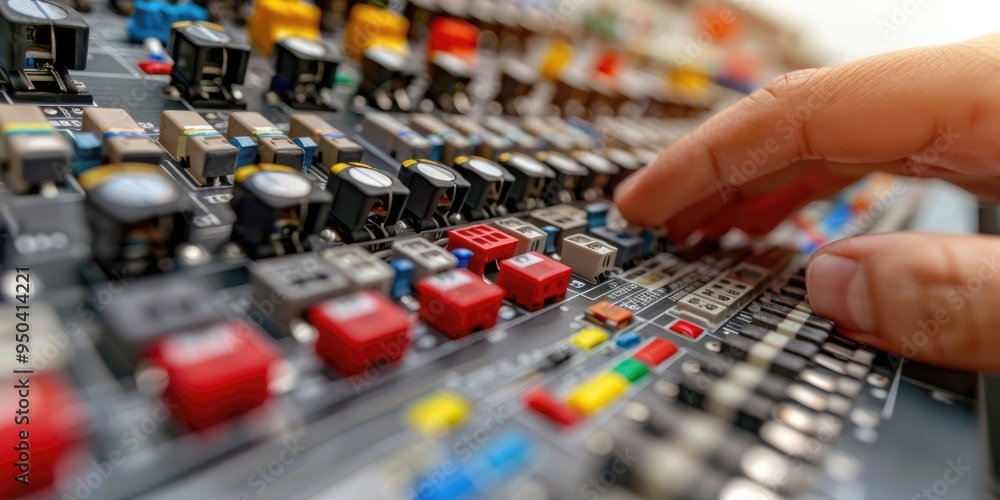 Energy management system controls with hand operating switches in a ...