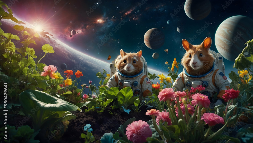 Hamsters in Space: A whimsical and imaginative journey to the cosmos as ...