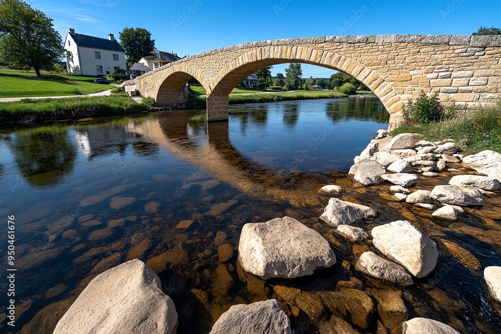 Bridge Arch, Stone, and Cultural Significance visualized in a historic ...
