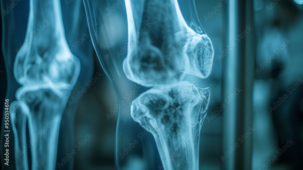 X-ray image showing a knee injury Stock Photo | Adobe Stock