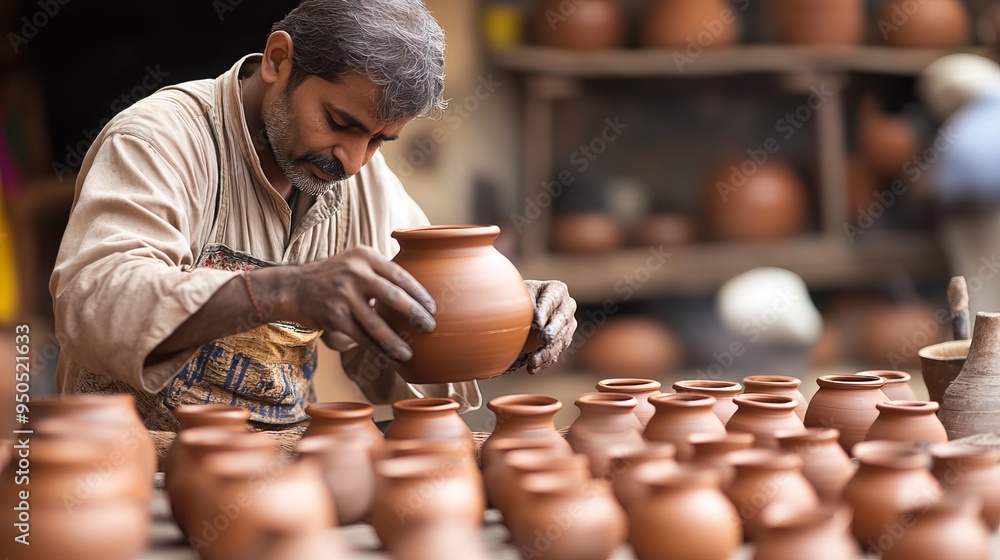 Unglazed pottery, the oldest form of pottery in India, is traditionally ...