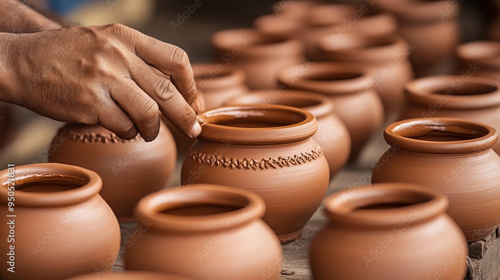 Unglazed pottery, the oldest form of pottery in India, is traditionally ...