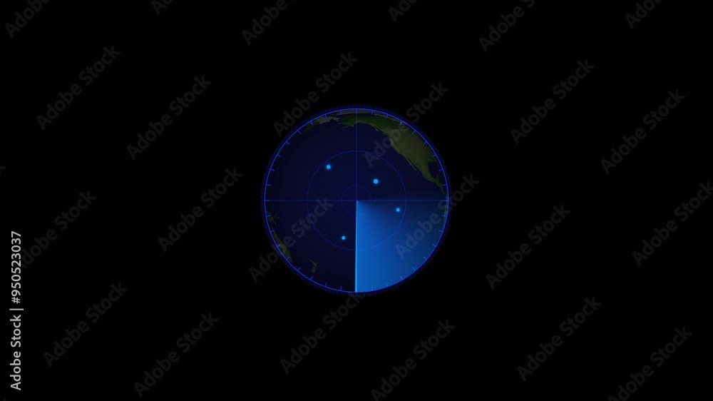 Radar Scanning loop. Looped animation radar icon on a transparent ...