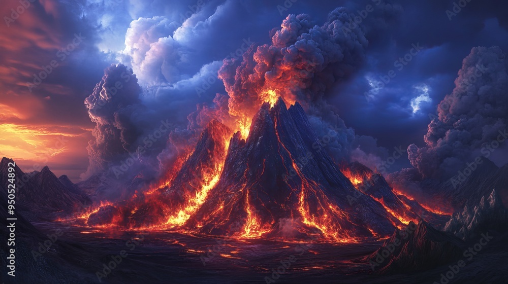 Volcano, an active vent in the Earth's crust from which molten rock ...