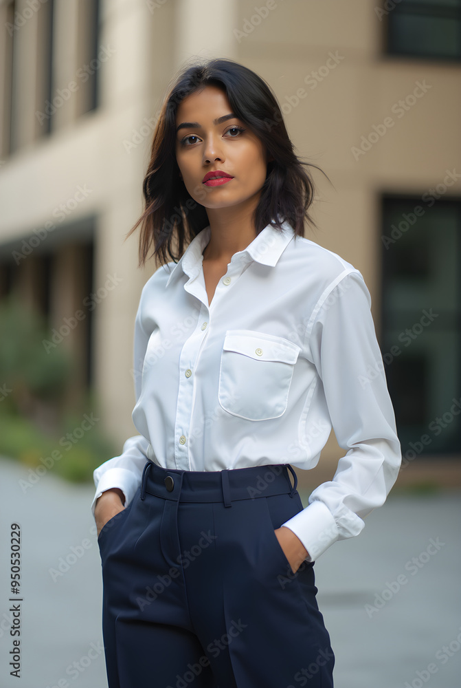 Ambitious Vision: The Modern Indian Woman in Business Attire Stock ...