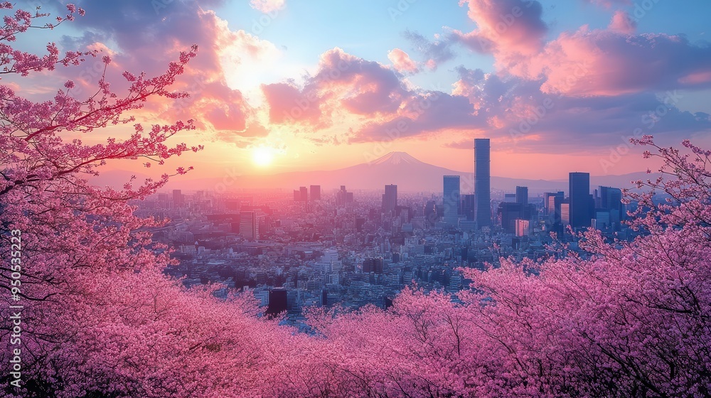 iconic tokyo cityscape blend of traditional temples and futuristic ...