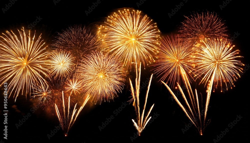 fireworks background abstract golden shining glowing fireworks show ...