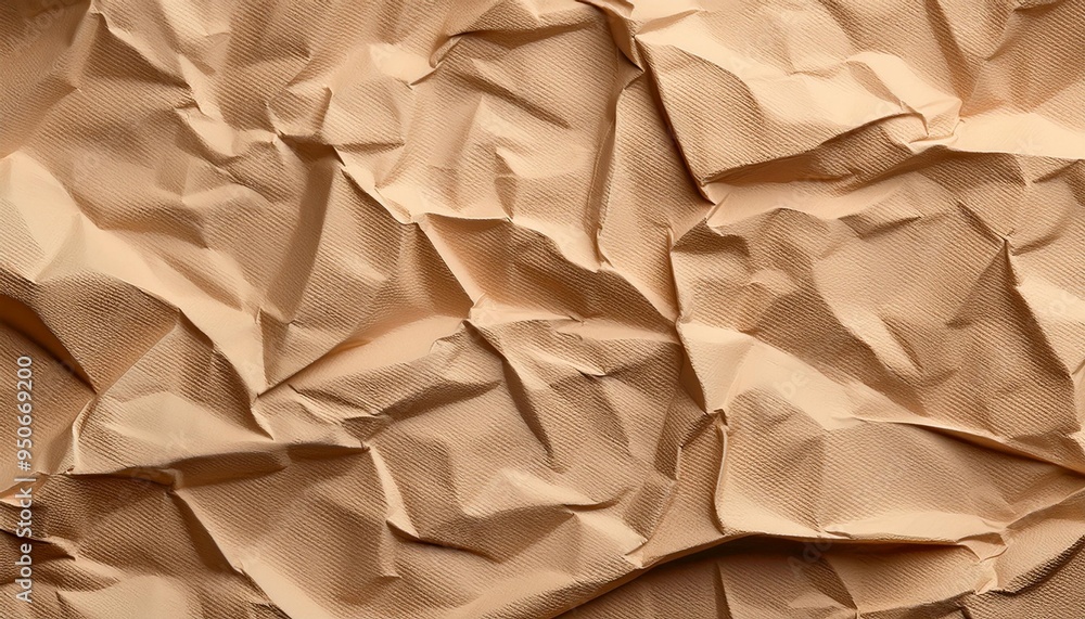 soft brown crumpled winkle detail background paper texture Stock Photo ...