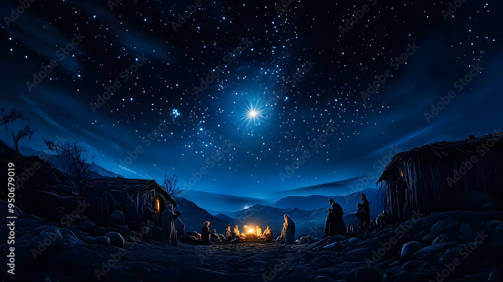 Nativity Sky: Celebrating the Birth of Jesus Christ in Bethlehem. A ...