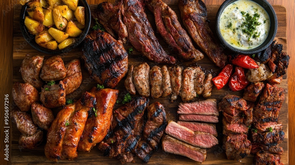 A collection of South African braai meats, grilled to perfection and ...