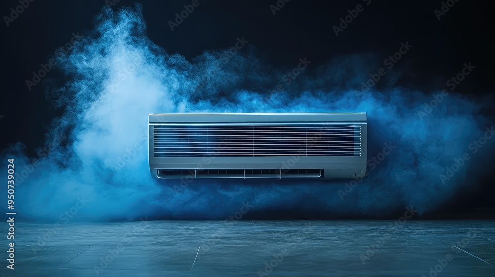 White Air Conditioning Unit Emitting Blue Smoke or Mist – Visualizing ... White Air Conditioning Unit Emitting Blue Smoke or Mist – Visualizing ...