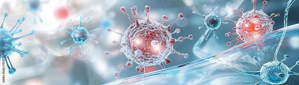 A closeup of a prion causing contamination within a cell, highlighting ...