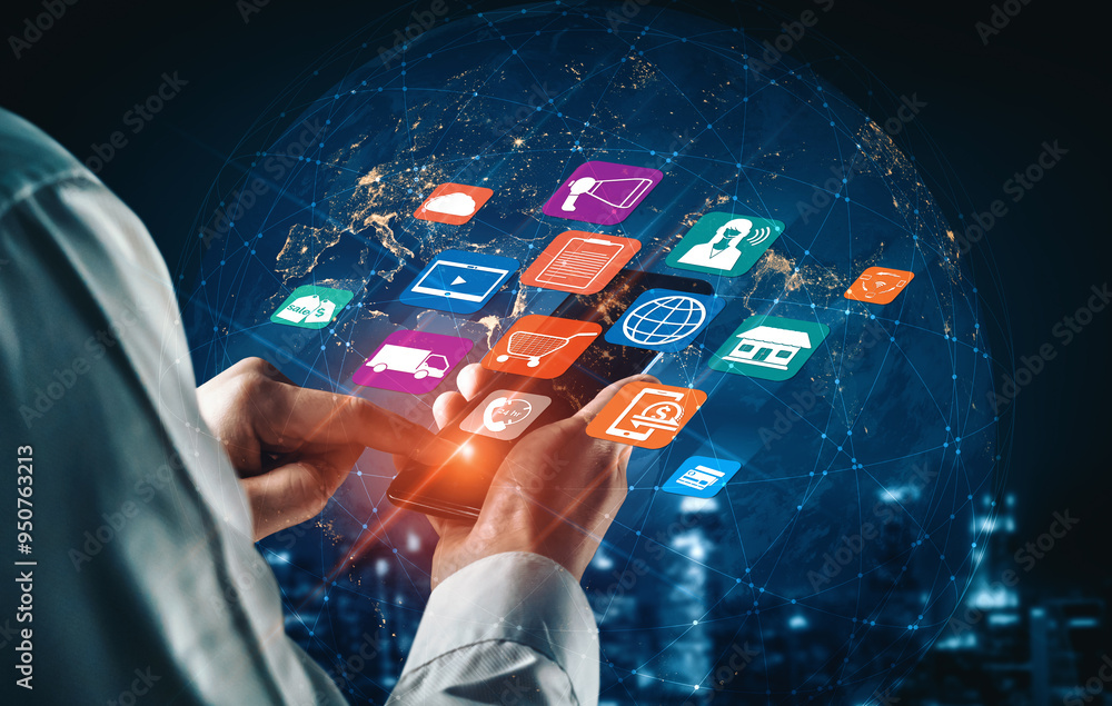 Omni channel technology of online retail business. Multichannel ...
