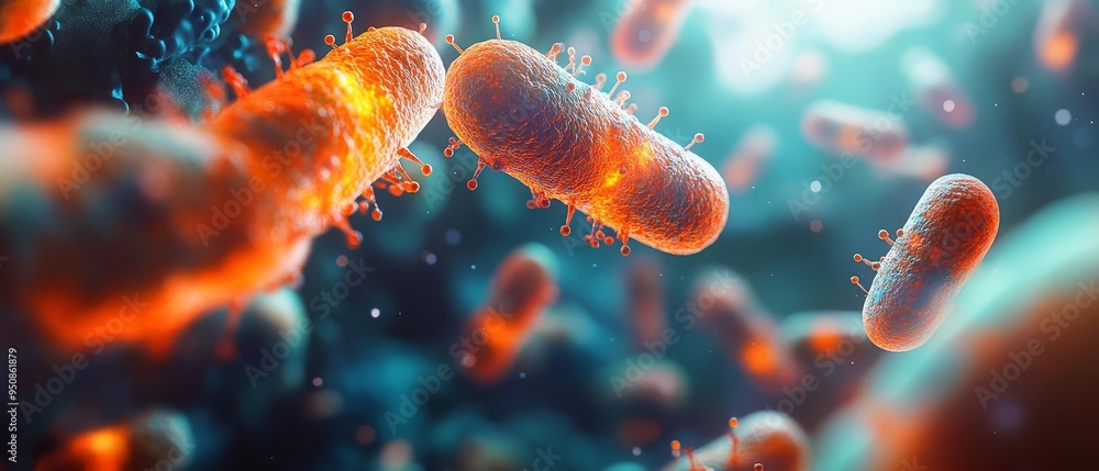 An abstract image of a digital model showing the complex process of a ...