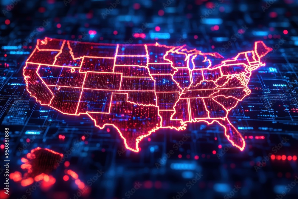 Election results political map of the USA Stock Illustration | Adobe Stock