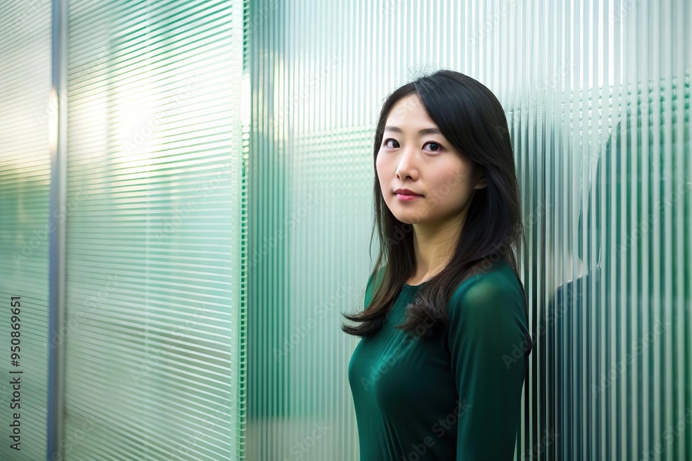 Digital woman face for AI technology concept. Glitched and corrupted ...