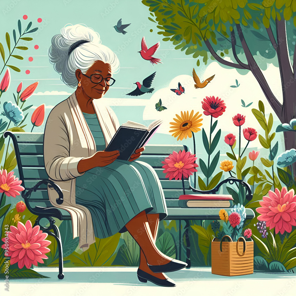 Cartoon of a Serious Old Elderly Senior Citizen Retired over 65 Years ...