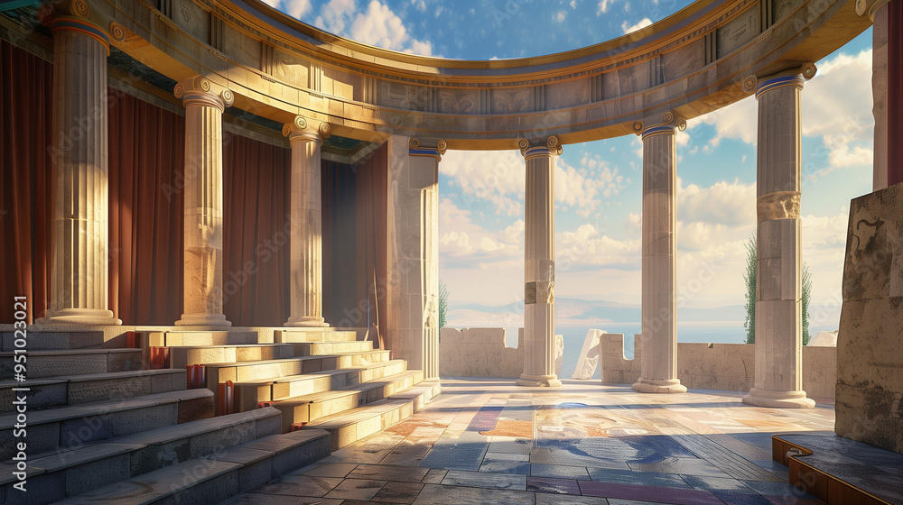 Ancient Echoes: A Modern Lecture Room within a Greek Amphitheater Stock ...