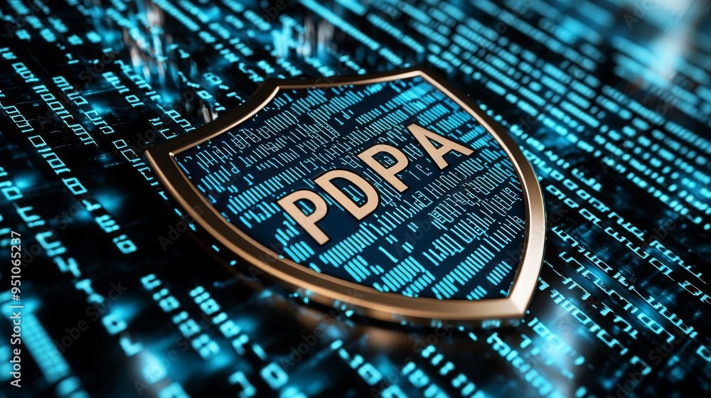 Pdpa Personal Data Protection Act Management Secure Server Room With Pdpa Text Overlay