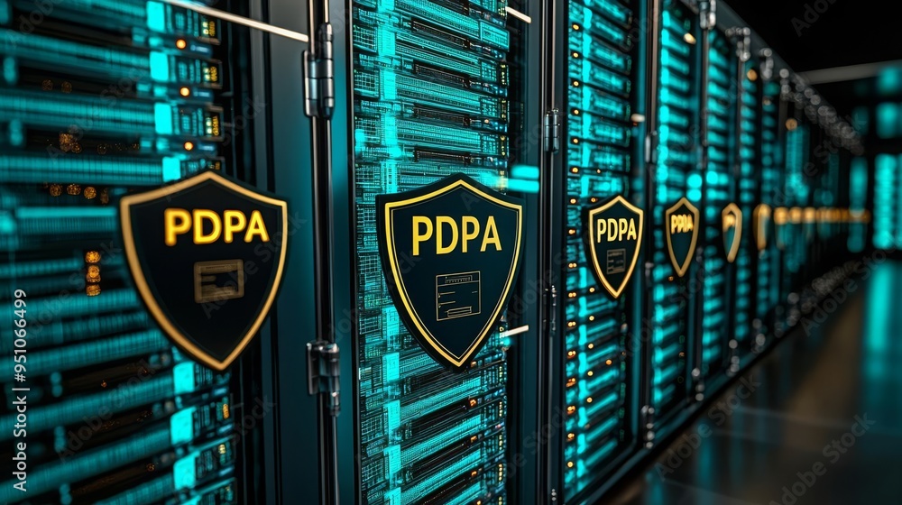 PDPA PERSONAL DATA PROTECTION ACT management Secure server room with ...