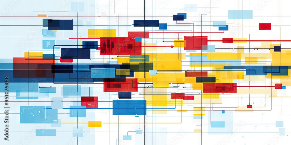 Organizational Structure Map: A colorful, abstract representation of a ...