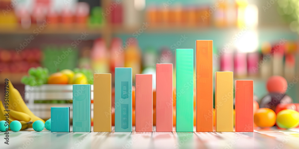 Colorful bar graphs comparing profits across different product lines in ...