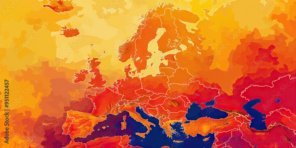 A heat map displaying the most popular tourist destinations in Europe ...