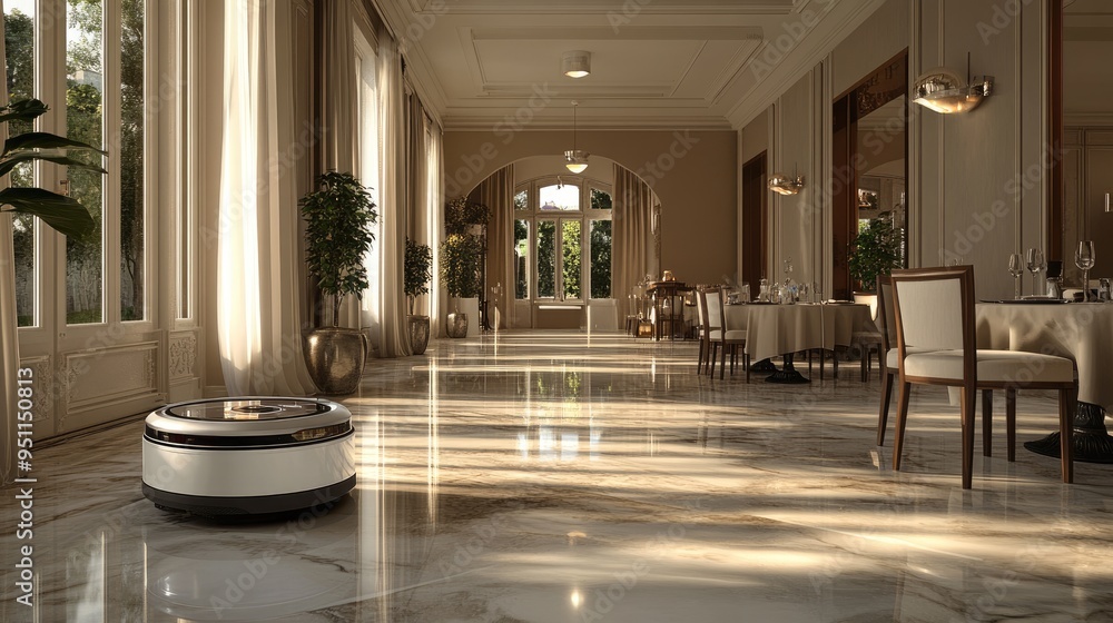 Autonomous cleaning robot with autonomous learning capabilities, round ...