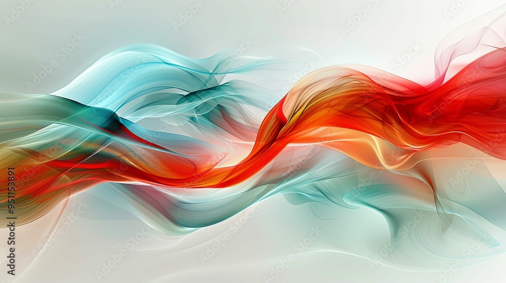 Dynamic Waves. Abstract red wallpaper featuring dynamic wave patterns ...