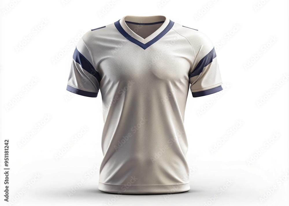 A blank, fully customizable football jersey template with a realistic ...