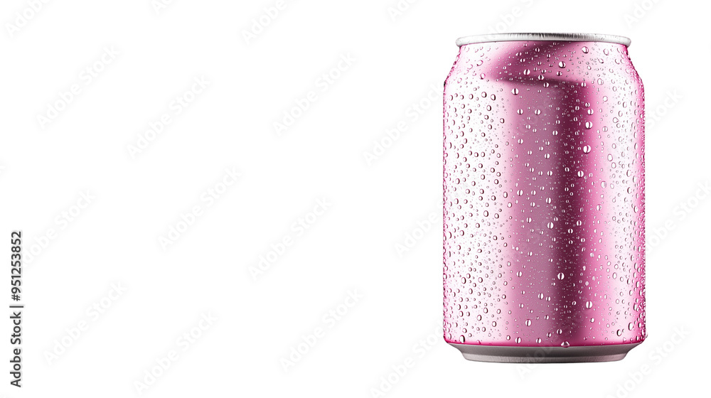 Classic Pink Soda Can with Condensation, soda, can, pink, classic ...