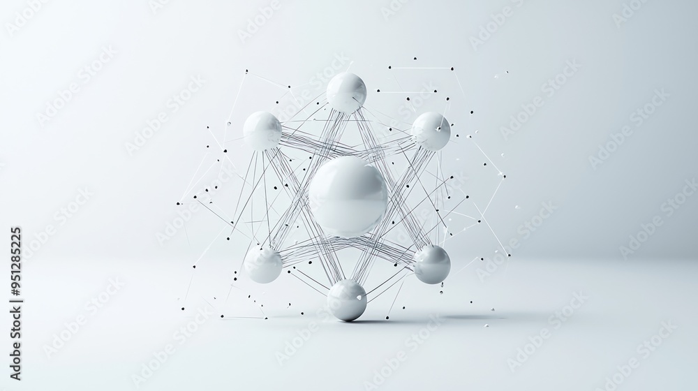 Clean and Minimalist 3D White Physics Formula on Bright Background ...