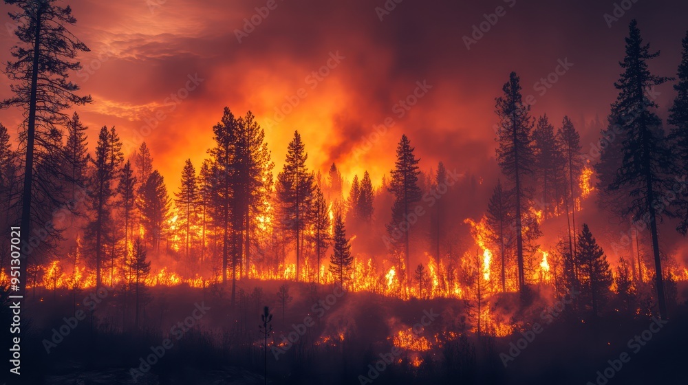 flame, burning, forest fire, environment, forest, heat - temperature ...