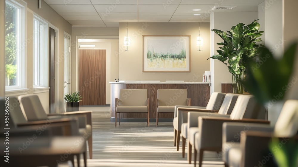 Doctor's office waiting area designed with patient comfort in mind ...