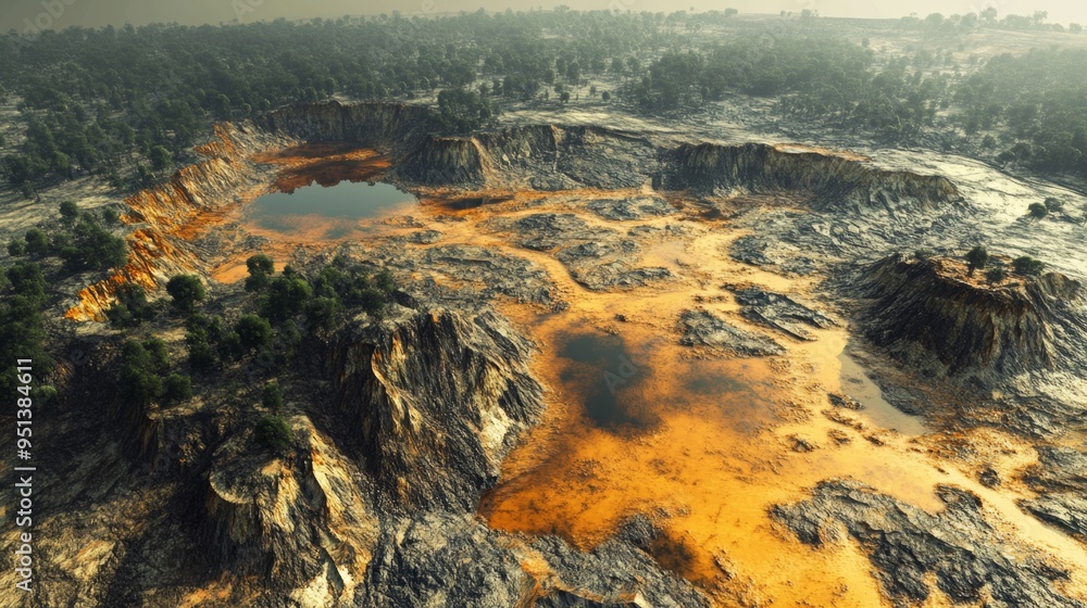 Gold mining impact on the environment destroyed forests contaminated ...