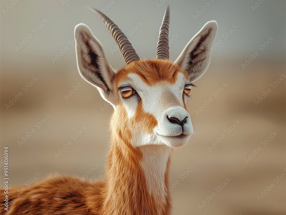 Saiga Antelope, Saiga tatarica, Critically Endangered Antelope Wildlife ...