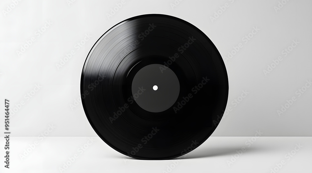 Vintage Black Vinyl Record Album Cover Mockup Featuring a Classic ...