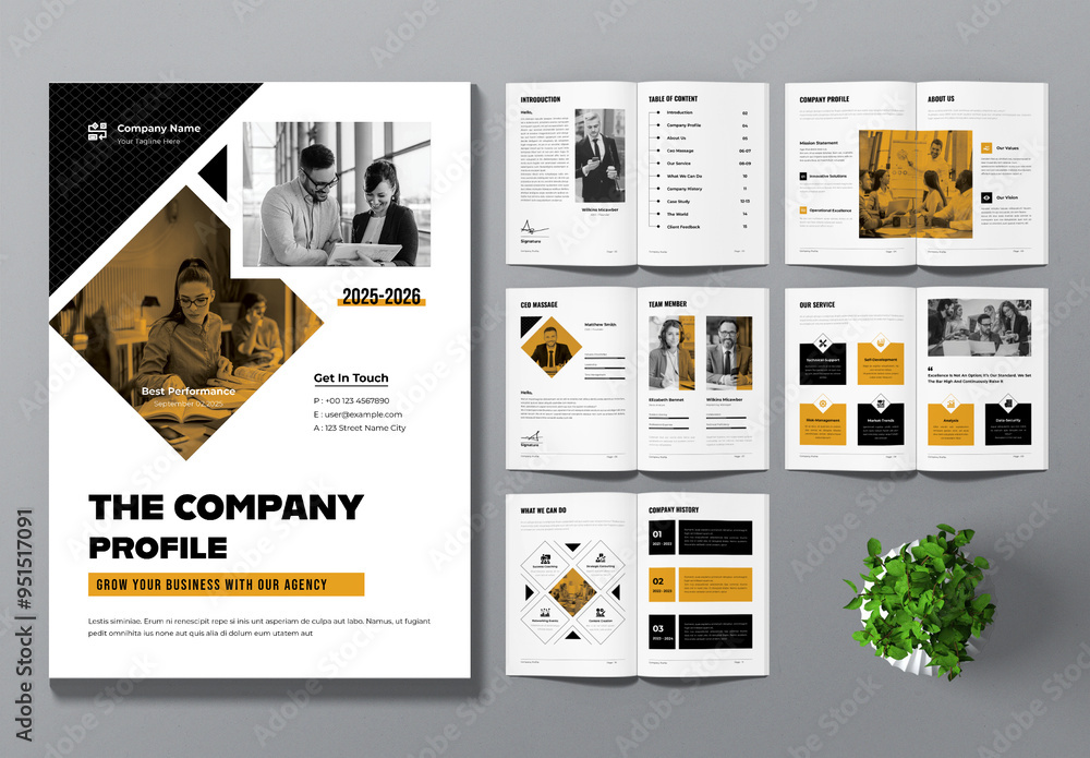 Company Profile Design Layout Stock Template | Adobe Stock