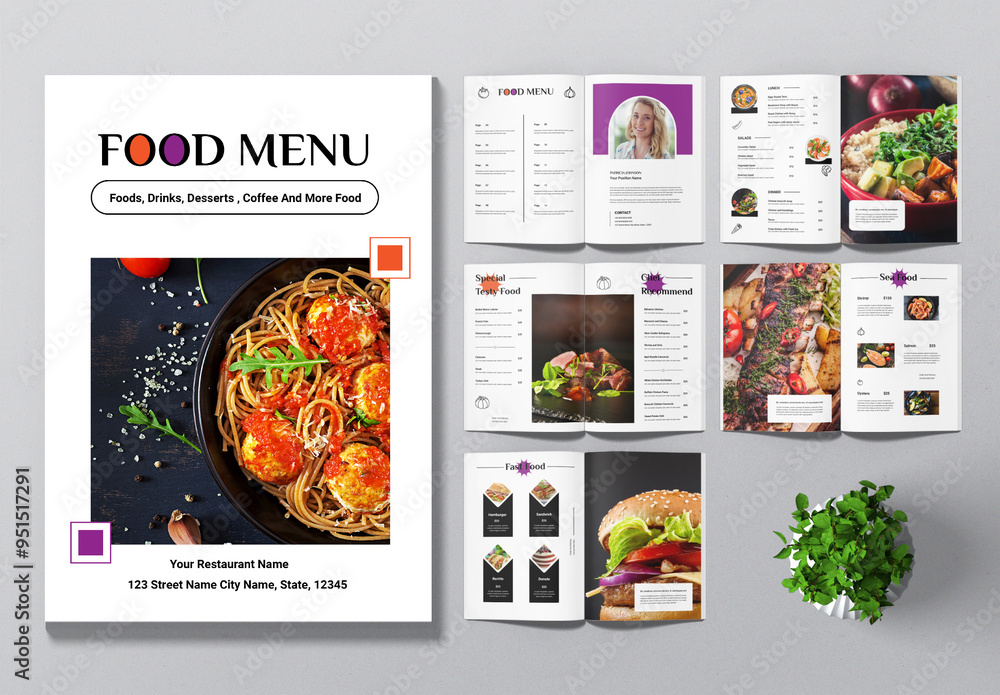 Restaurant Food Menu Layout Stock Template | Adobe Stock