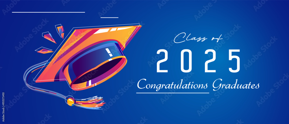 Graduation concept design. Congratulations graduates for the class of ...