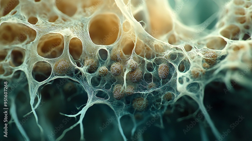 microscopic view of a plant root, detailed structure of root cells ...