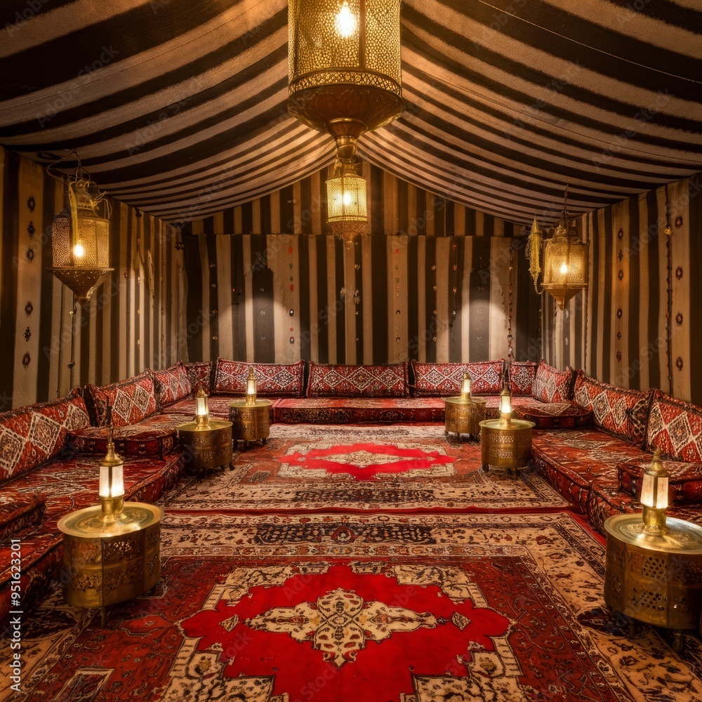 raditional Saudi Arabian councils, traditional Arabic diwan with ...