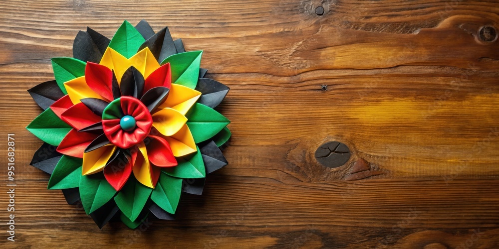 Handcrafted flower in Pan-African colors for Juneteenth celebration ...