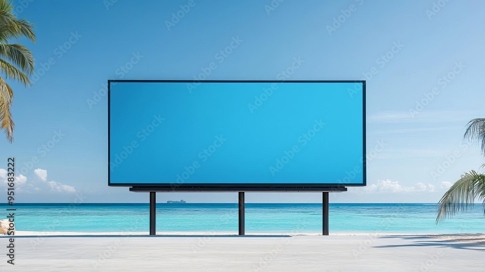 Billboard featuring a luxury hotel ad at a popular tourist spot ...